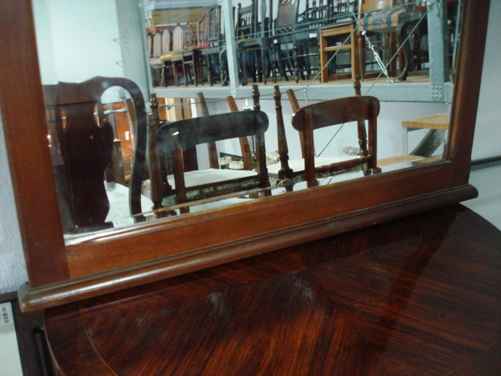 ESPEJO ESTILO INGLES BISELADO MADE IN USA EN MADERA DE CEREZO. COD: 53718