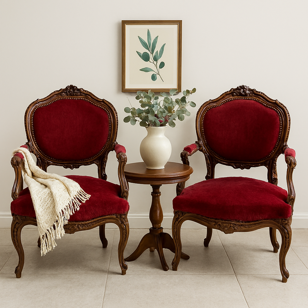 SILLON ANTIGUO EN NOGAL ITALIANO TALLADOS ESTILO COLONIAL FRANCES. COD ...