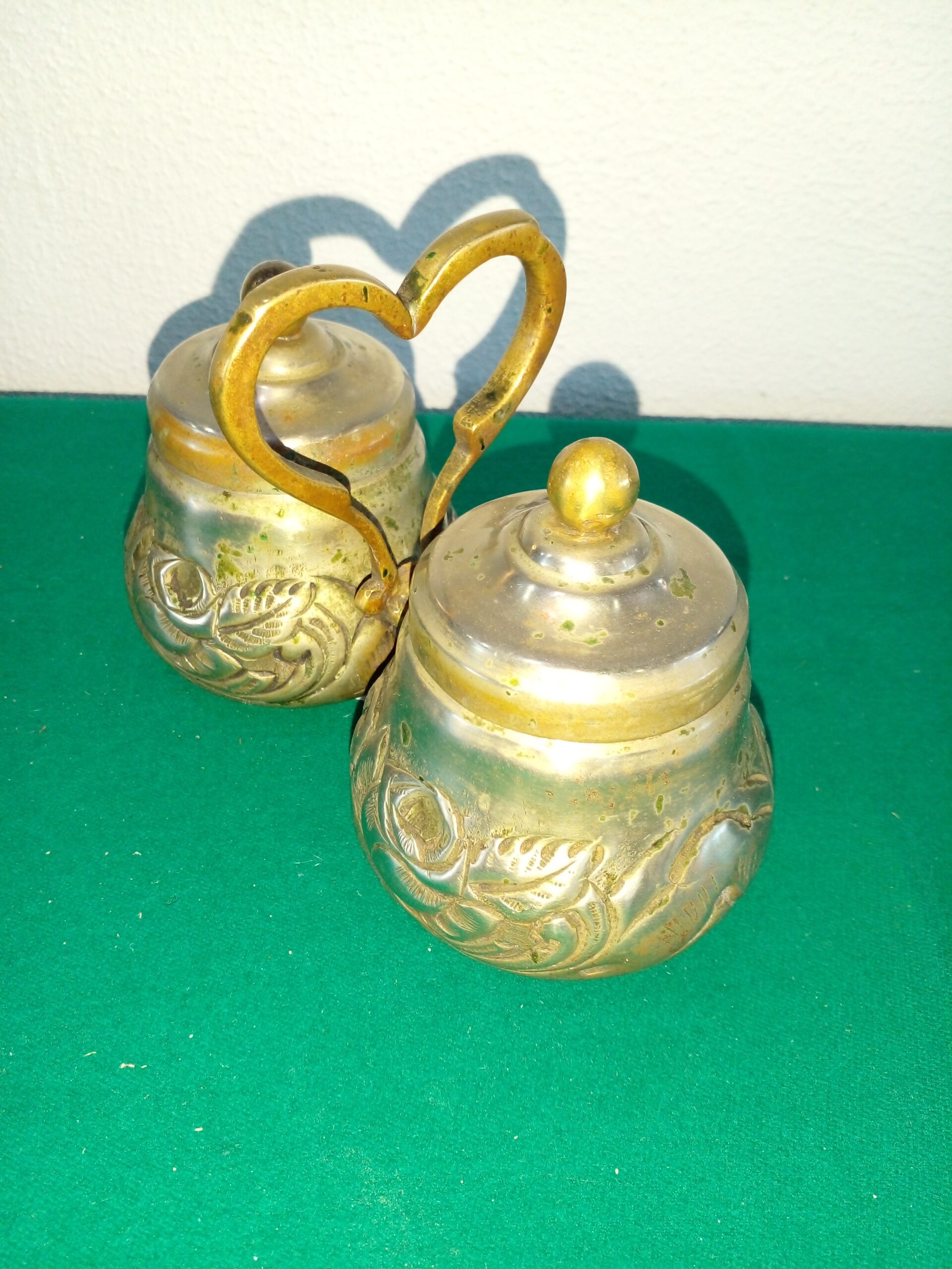 SET MATERO ANTIGUO EN METAL PLATEADO MATE COLONIAL COD: 98413